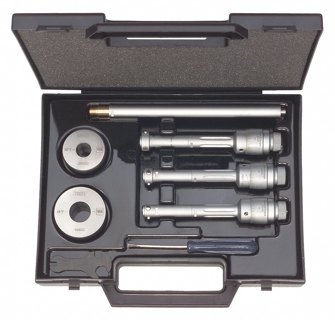 TESA BROWN & SHARPE, 0.5 in to 0.8 in, 3 Micrometers, Mechanical 3 ...