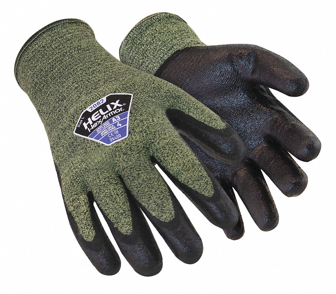 HEXARMOR, L ( 9 ), ANSI Cut Level A3, Coated Gloves - 54WJ17|2082-L (9) - Grainger