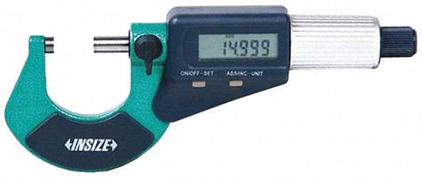 INSIZE, 0 in to 1 in/0 to 25 mm Range, ±2 μm Accuracy, Digital Outside ... INSIZE, 0 in to 1 in/0 to 25 mm Range, ±2 μm Accuracy, Digital Outside ...