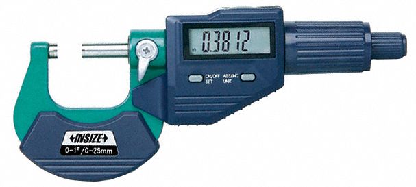 INSIZE, 2 in to 3 in /50 mm to 75 mm, Inch/Metric, Digital Outside ...