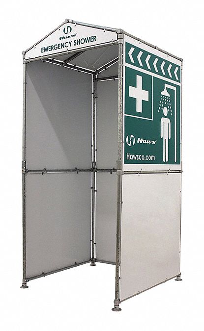 HAWS, For Use With Shower/Shower with Eyewash, White, Emergency Three ...