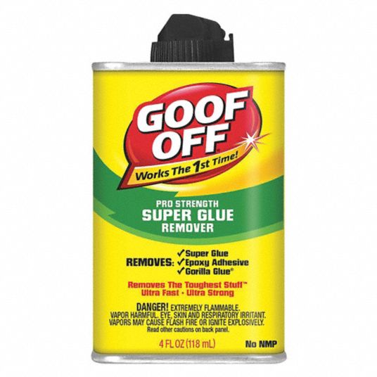 GOOF OFF, Non-Aerosol Can, 4 oz Container Size, Adhesive Remover ...