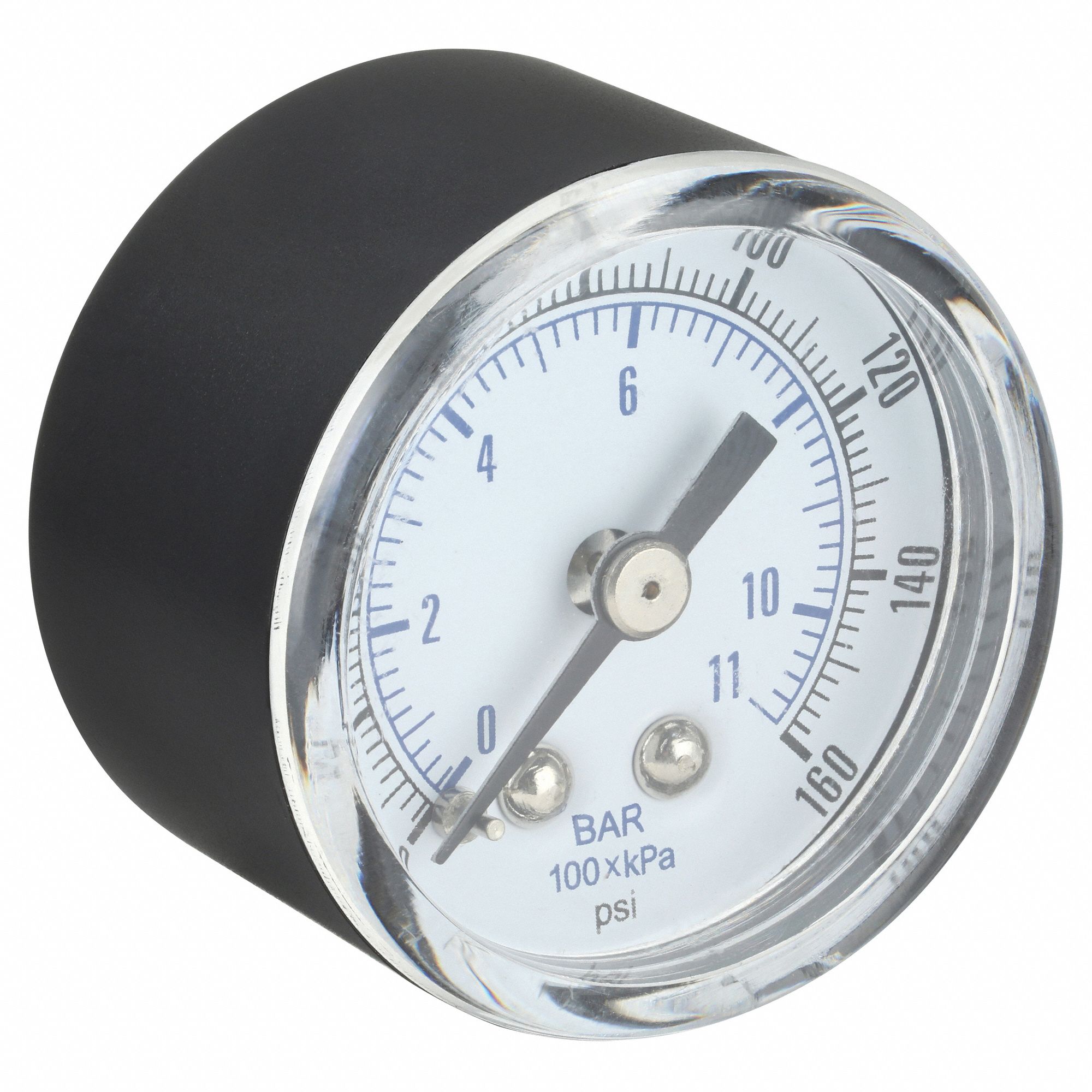 PIC GAUGES, 160 psi to 0 psi / Hg to 160 psi, 1 1/2 in Dial, Industrial Pressure Gauge - 54XP27 ...