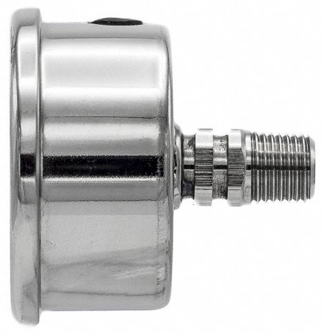 PIC GAUGES Industrial Compound Gauge: 30 to 0 to 30 in Hg/psi, 2 in Dial, Field-Fillable, 300 ...