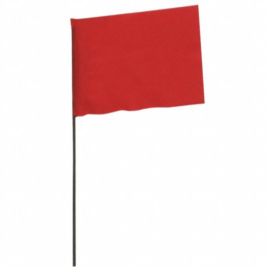 2 1/2 in x 3 1/2 in Flag Size (HxW), 15 in Staff Ht, Marking Flag ...