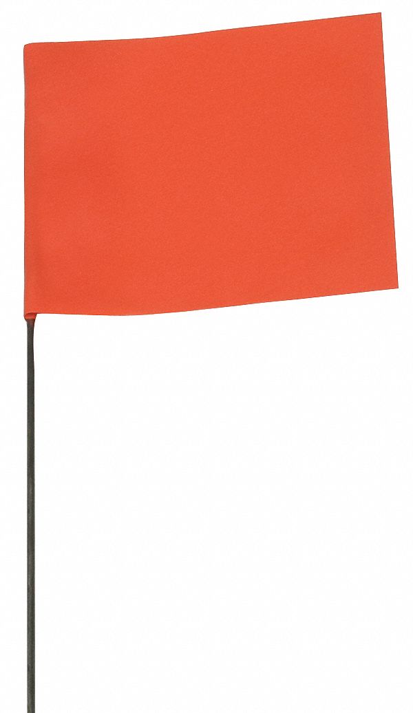 2 1/2 in x 3 1/2 in Flag Size (HxW), 15 in Staff Ht, Marking Flag ...
