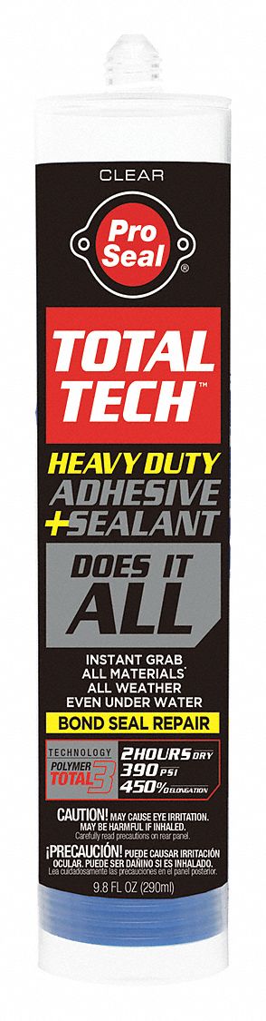 PRO SEAL, Clear, Adhesive - 54YF16|11721002 - Grainger