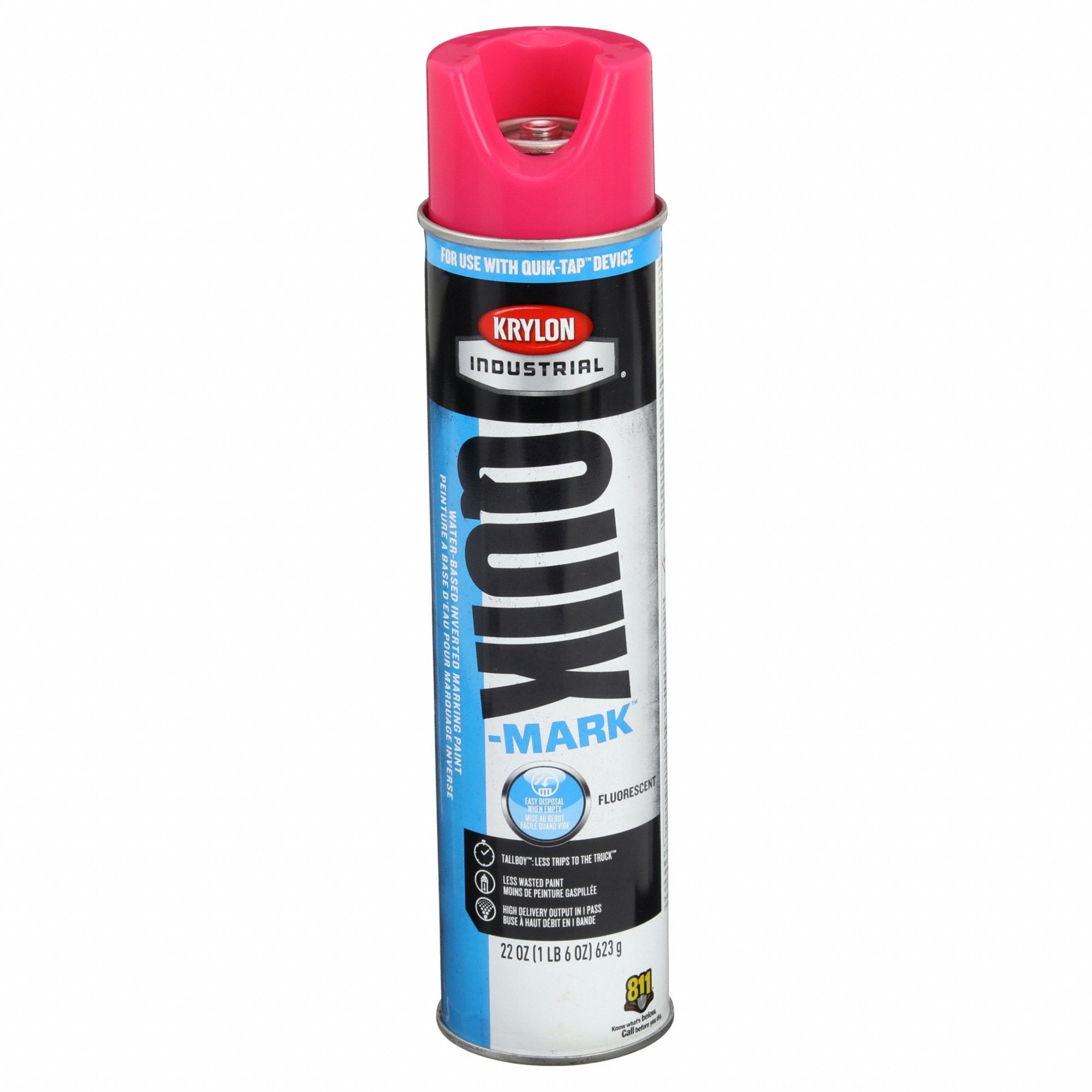 KRYLON INDUSTRIAL, Inverted Paint Dispensing, Fluorescent Pink, Marking ...