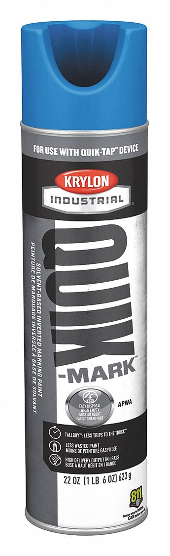 KRYLON INDUSTRIAL Marking Paint: Inverted Paint Dispensing, APWA Blue ...