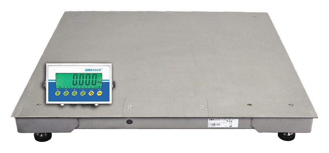 ADAM EQUIPMENT Platform Floor Scale: 5,000 lb Wt Capacity, 39 3/8 in ...