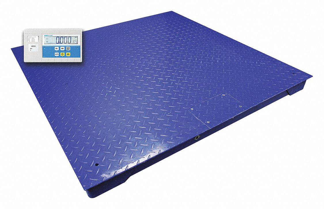 ADAM EQUIPMENT Platform Floor Scale: 10,000 lb Wt Capacity, 59 1/8 in ...