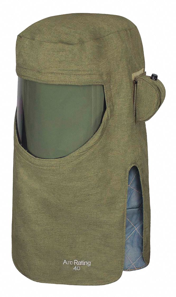 NATIONAL SAFETY APPAREL, 4 PPE CAT, 40 cal/sq cm ATPV, Arc Flash Hood ...