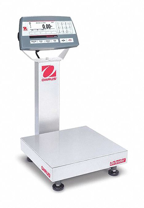 OHAUS, 50 lb Wt Capacity, 12 in Weighing Surface Dp, Bench Scale ...