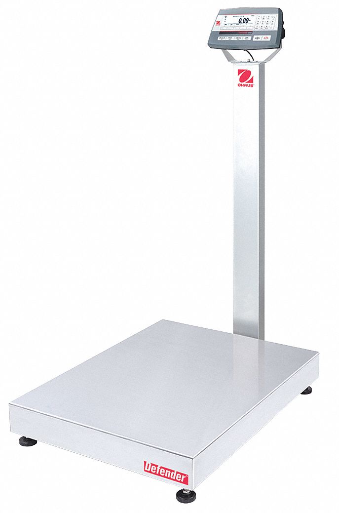 OHAUS, 1,000 lb Wt Capacity, 31 1/2 in Weighing Surface Dp, Bench Scale ...