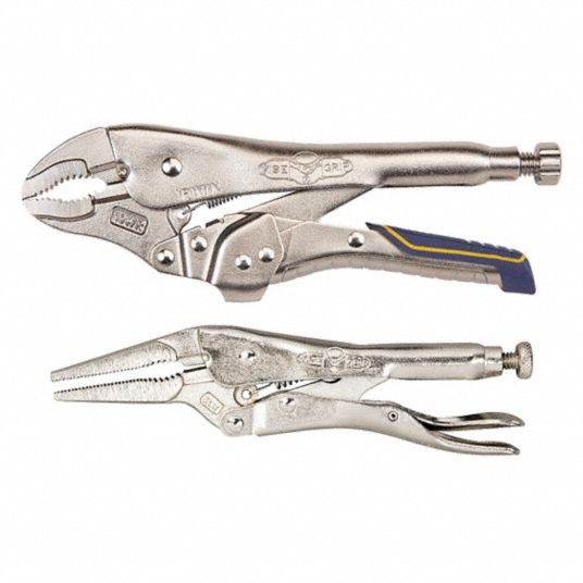 Curved, 2 in_1 7/8 in Max Jaw Opening, Locking Plier - 54ZG05|IRHT82588 ...