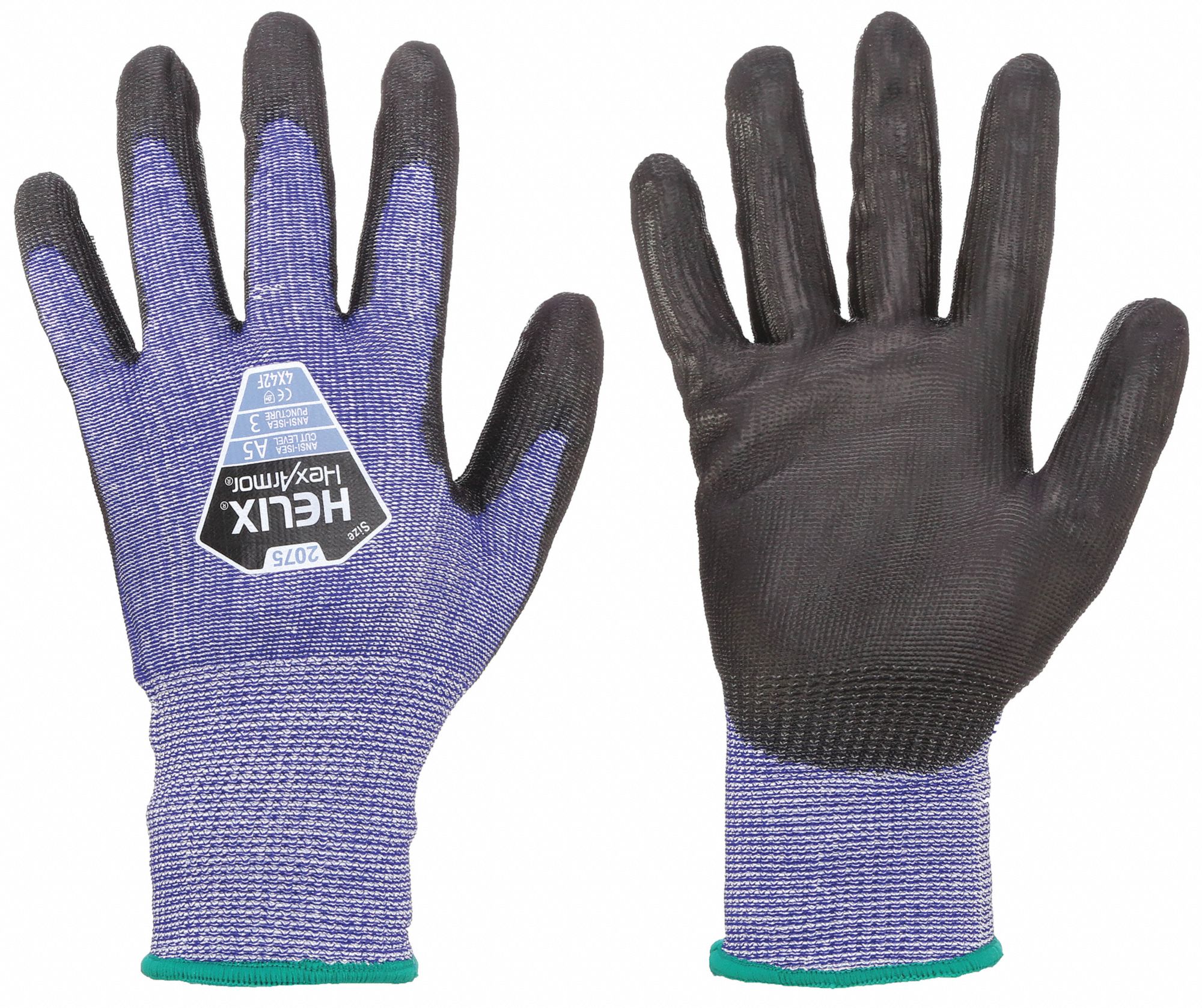 HEXARMOR, ANSI Cut Level A6, Palm, Coated Gloves - 54ZG48|2075-XXS (5) - Grainger