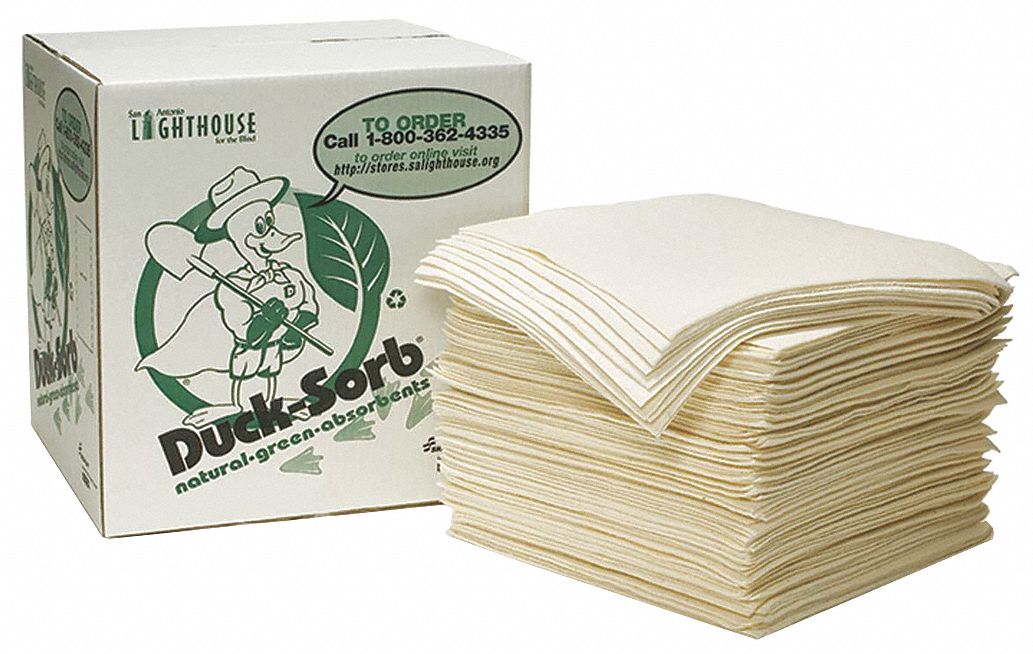 ABILITY ONE, 25 gal Volume Absorbed Per Pad, 18 in x 18 in Pad Size (L ...