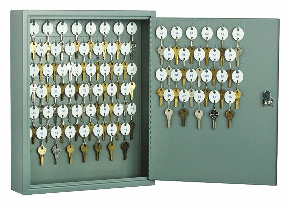 70 Key Capacity, Steel, Key Cabinet - 54ZH80|7125-00-132-8973 - Grainger