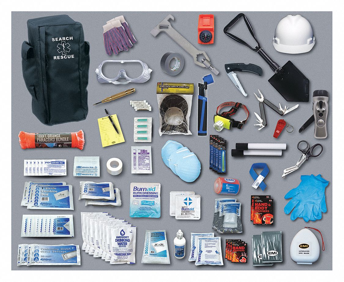 100 Components, Nylon, Search and Rescue Basic Kit - 54ZJ80|502 - Grainger