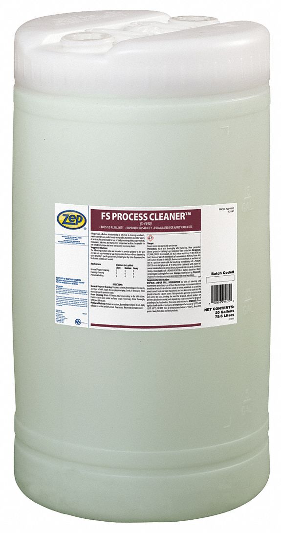 ZEP, Drum, 20 gal Container Size, Process Cleaner - 54ZN71|294050 ...