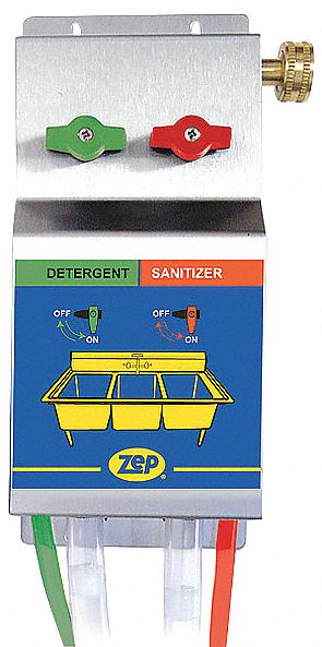 ZEP, Wall Mount Dispenser, 1 Chemicals Dispensed, Dilution Control ...
