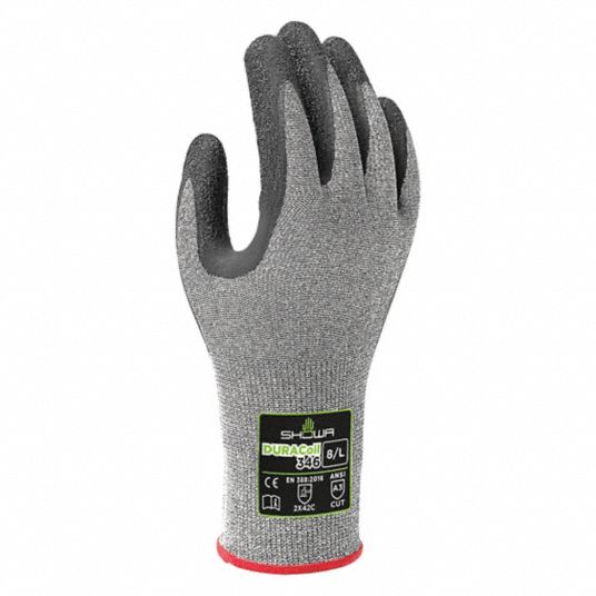 SHOWA, XL ( 10 ), ANSI Cut Level A3, Coated Gloves - 55GX92|346XL-09-V - Grainger