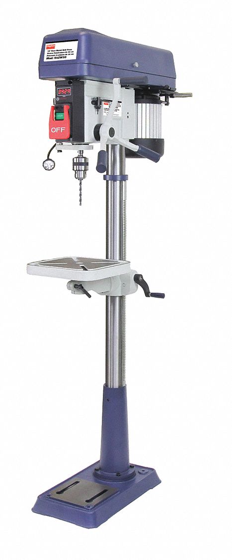 DAYTON Taladro de Piso, Metal, Madera, No, Piso, Perforación ...