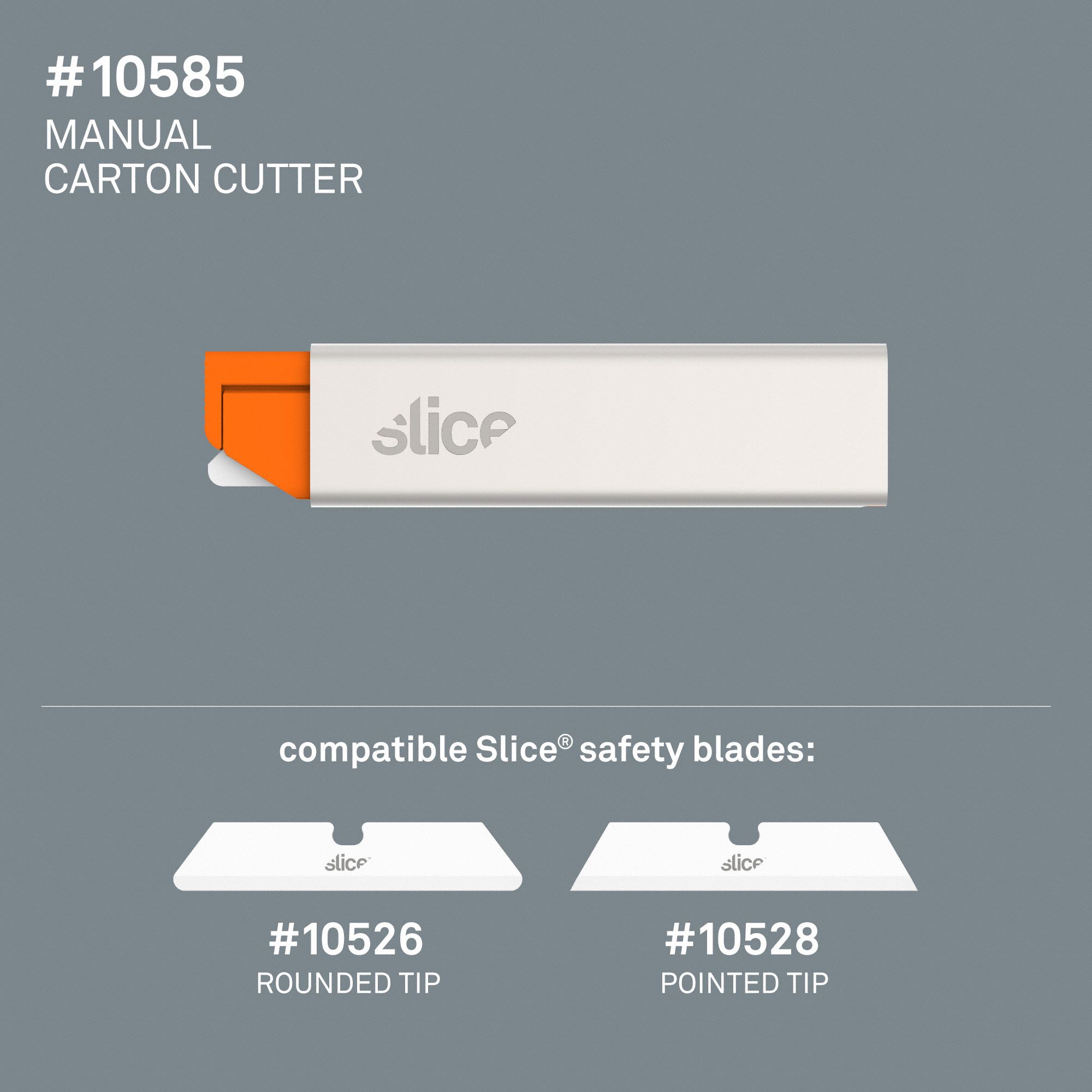 SLICE Top Sheet/Liner Cutter: 3 1/2 in Overall Lg, Ceramic Rounded Tip ...