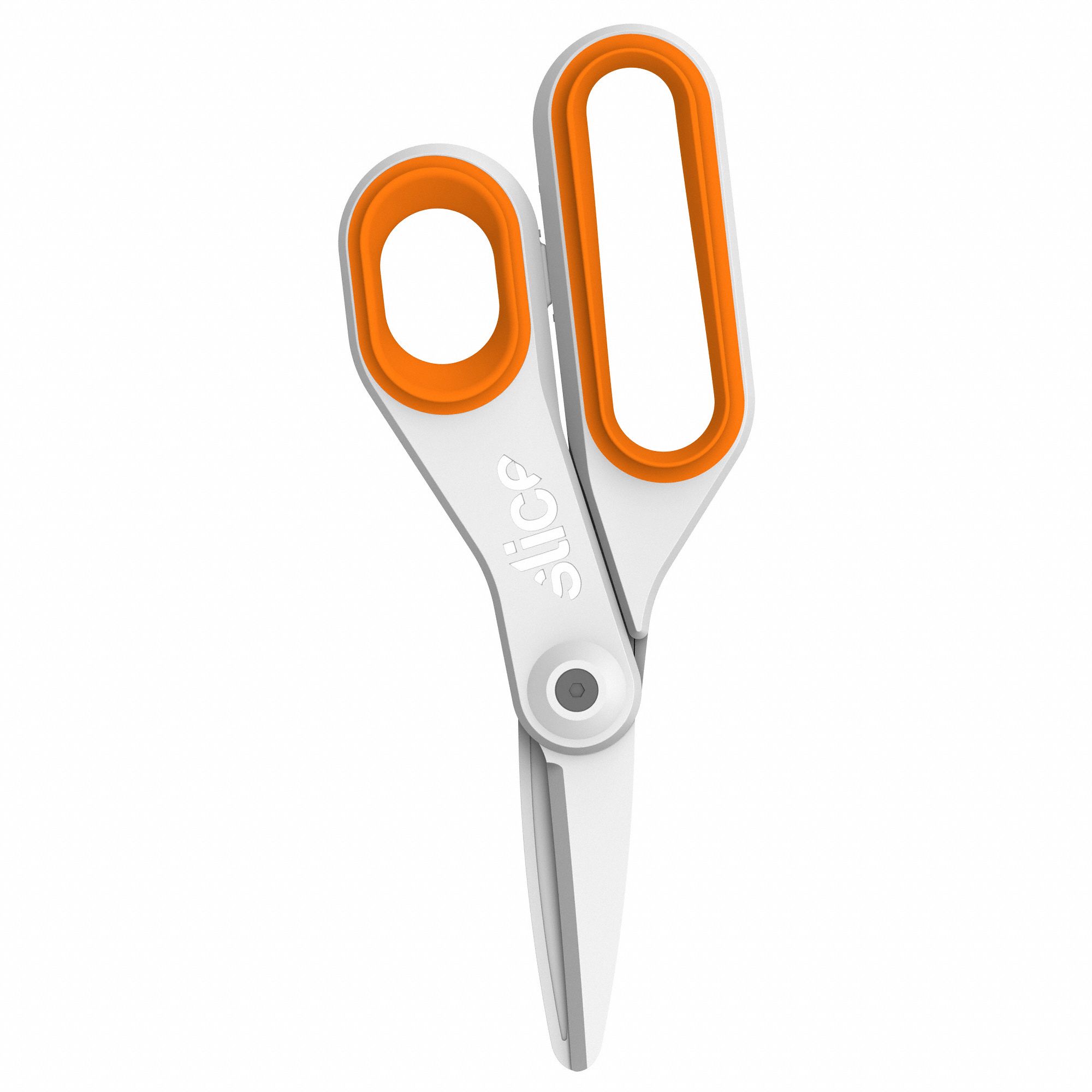 SLICE Scissors: Ambidextrous, 7 3/4 in Overall Lg, Straight, Ceramic ...