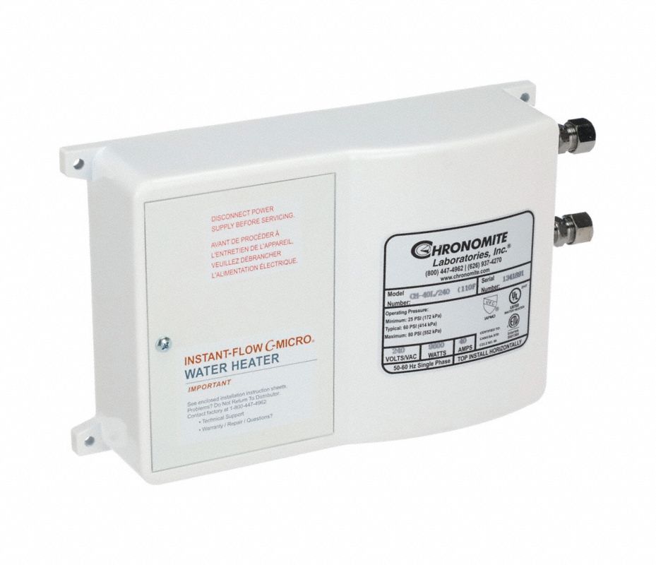 CHRONOMITE INSTANT-FLOW MICRO Calentador d/Agua,0.2 gpm,9600W ...