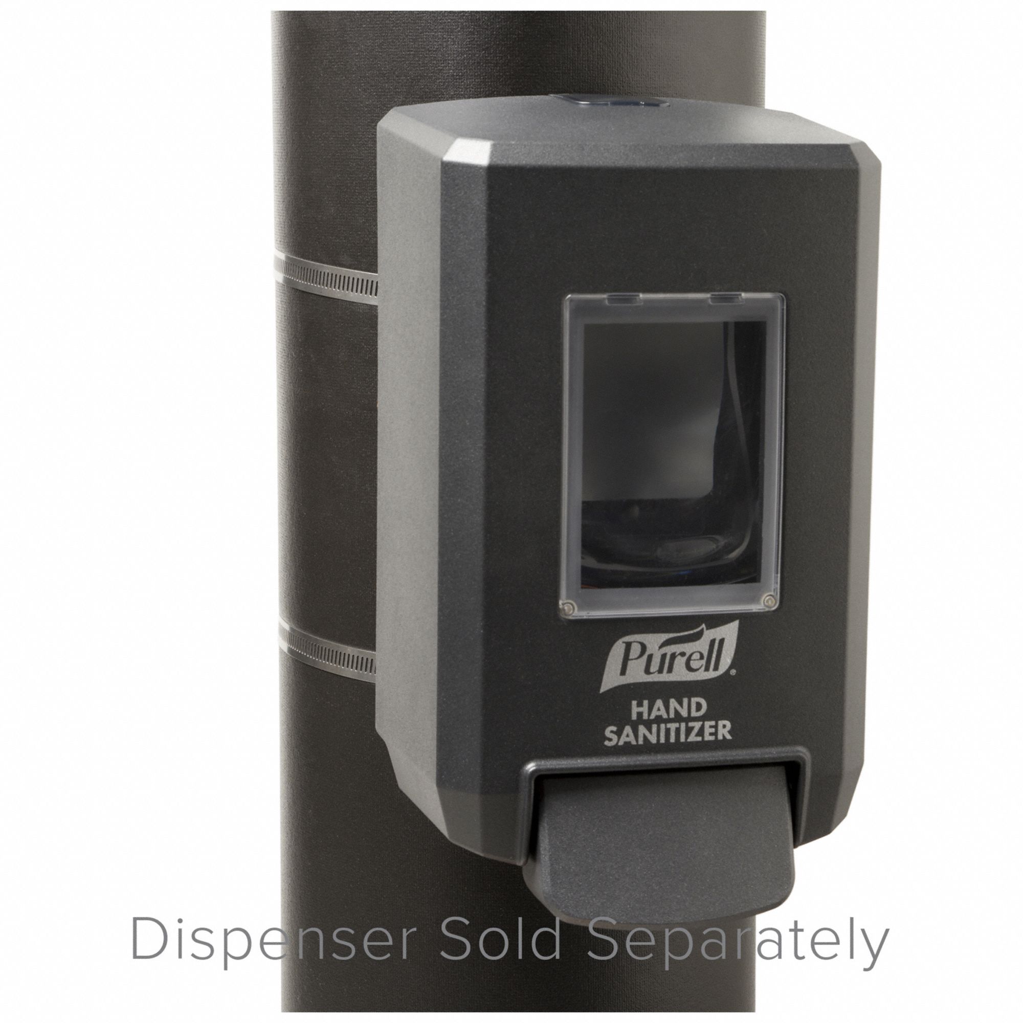 PURELL, 6 in Overall Ht, 4 1/4 in Overall Wd, Dispenser Pole Mount ...