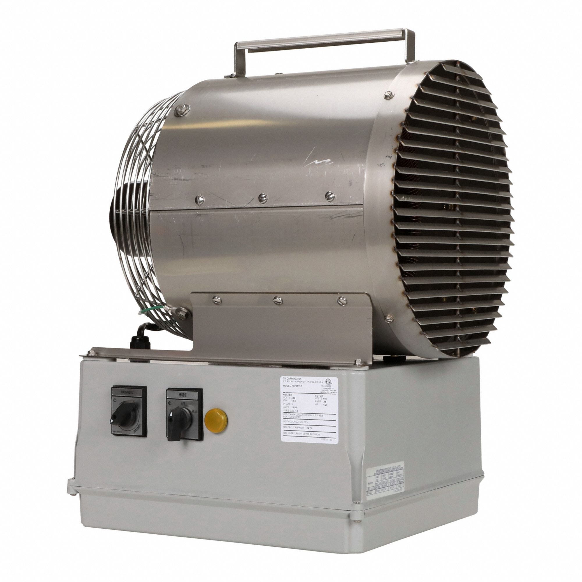 MARKEL PRODUCTS, 10 kW Watt Output, 480V AC, 3-phase, Washdown Electric ...