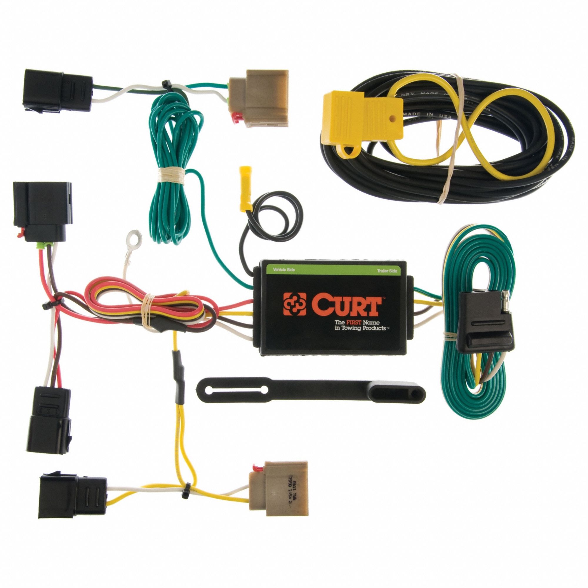 CURT, 4-Way Flat, Automotive Electrical Plug - 809LW0|55050 - Grainger