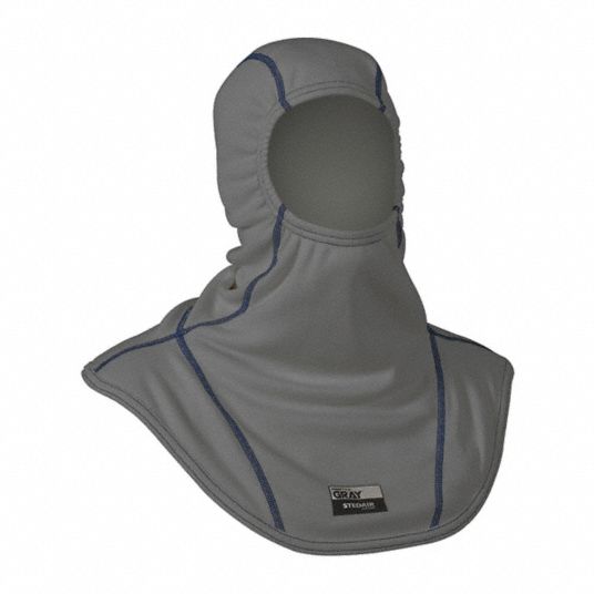 INNOTEX Fire Hood: Nomex(R)/Lenzing FR(R), Universal, 21 in Lg, Gray/Blue - 54ZZ99|INNOTEX GRAY ...
