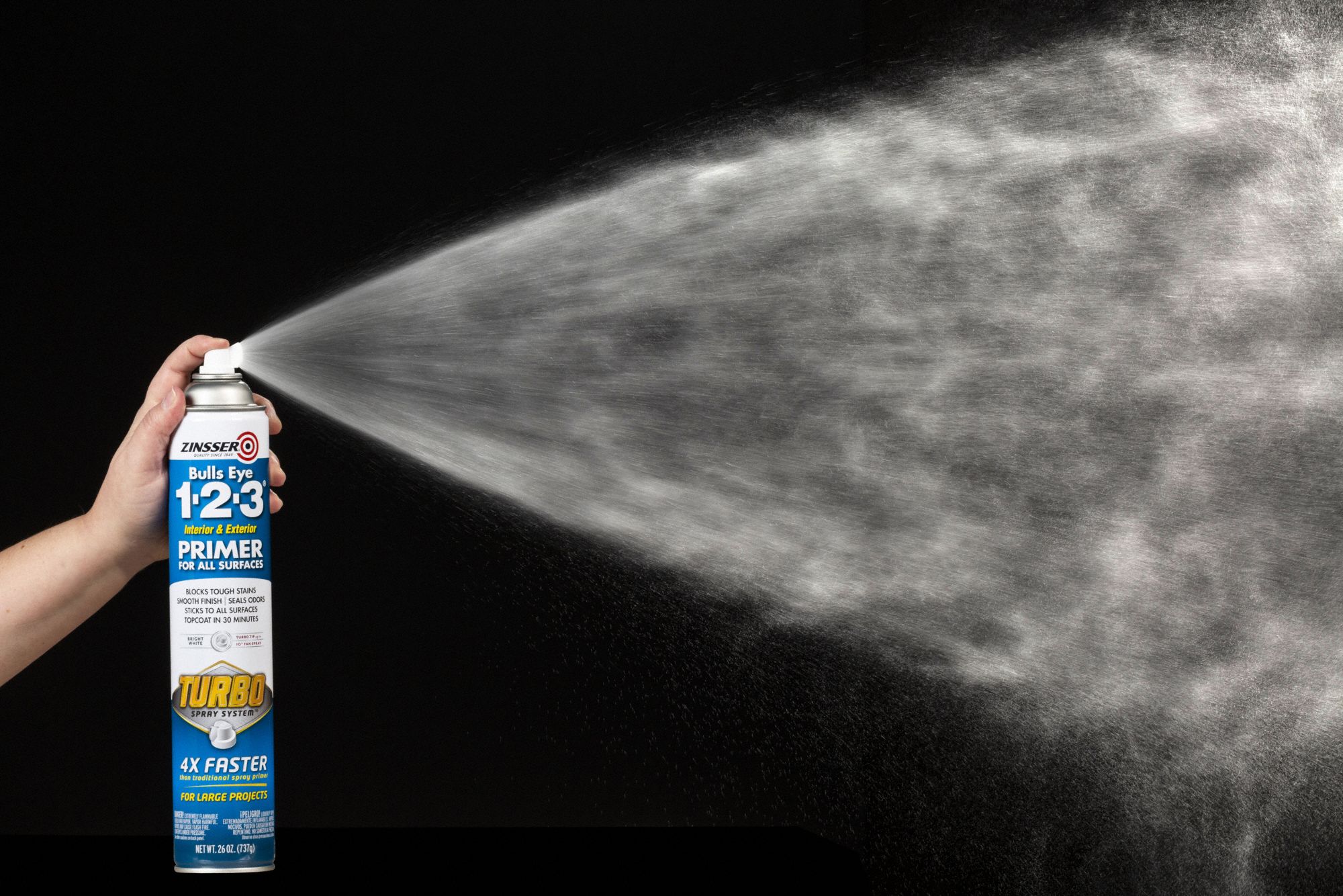 ZINSSER Spray Primer: Exterior/Interior, Spray Primer, White, Concrete ...