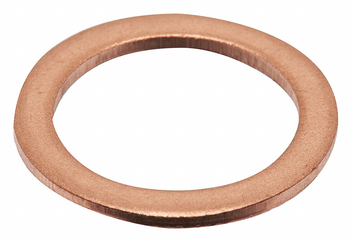 Copper, 5/8 in Inside Dia, Oil Drain Gasket - 55AA71|DPG460 - Grainger