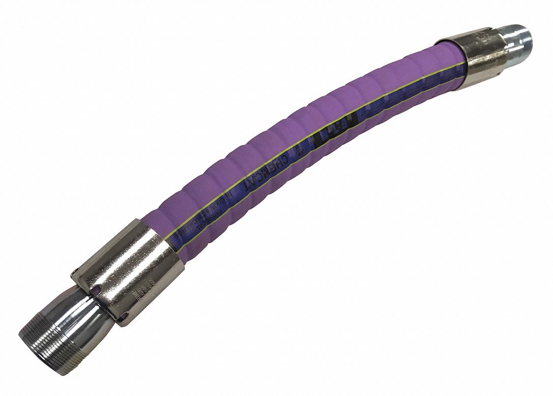 BOSTON, 1 in Hose Inside Dia., Purple, Chemical Hose Assembly - 55AL40 ...