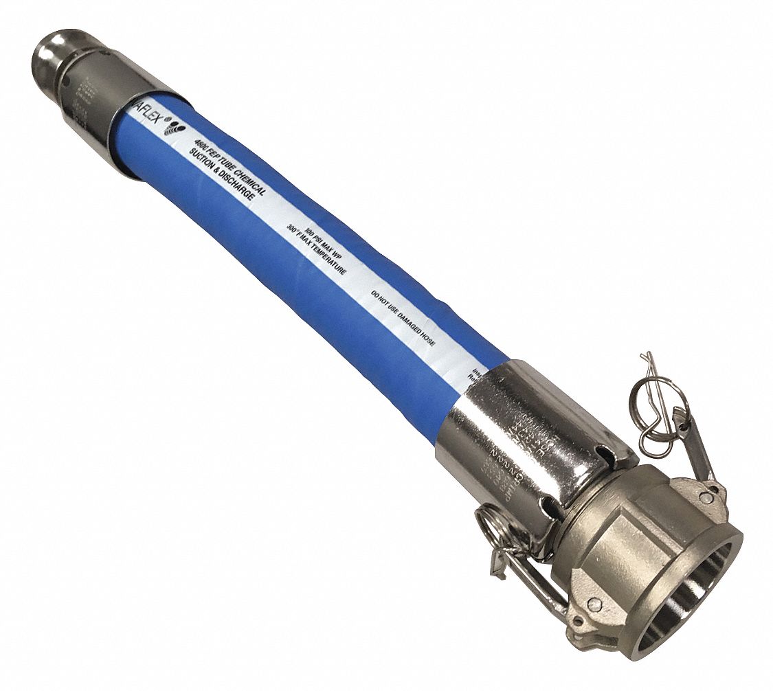 NOVAFLEX, 2 in Hose Inside Dia., Blue, Chemical Hose Assembly - 55AN05 ...