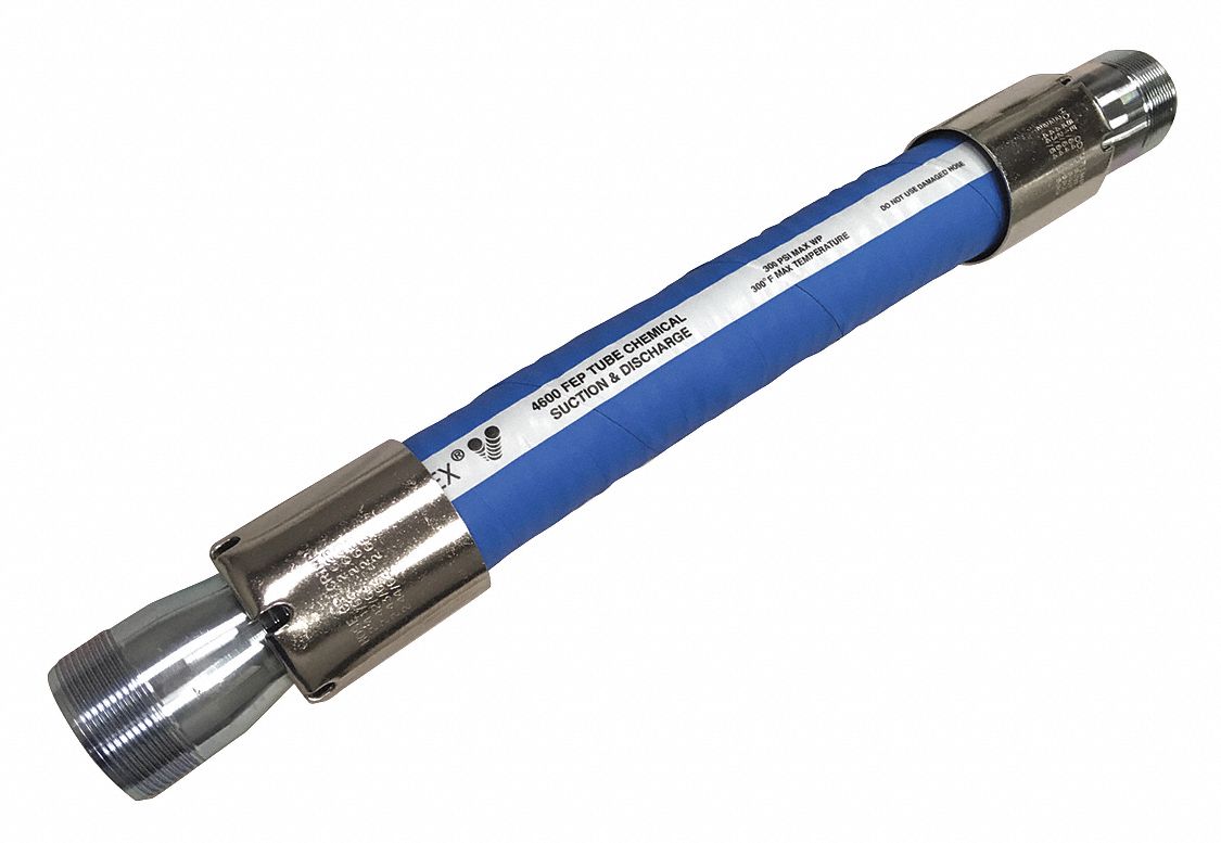 NOVAFLEX, 3/4 in Hose Inside Dia., Blue, Chemical Hose Assembly ...