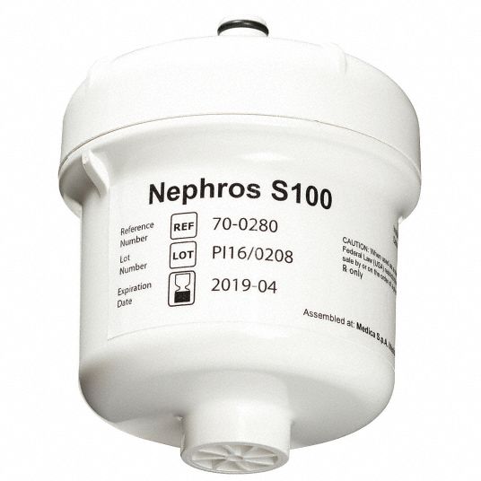 NEPHROS, 0.1 micron, 3 gpm, Point of Use Water Filter - 55AU98|70-0280 ...