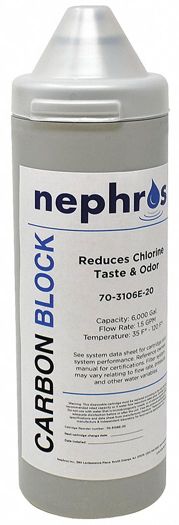 NEPHROS, 1 micron, 1 gpm, Quick Connect Filter - 55AV19|70-31060-E20 ...