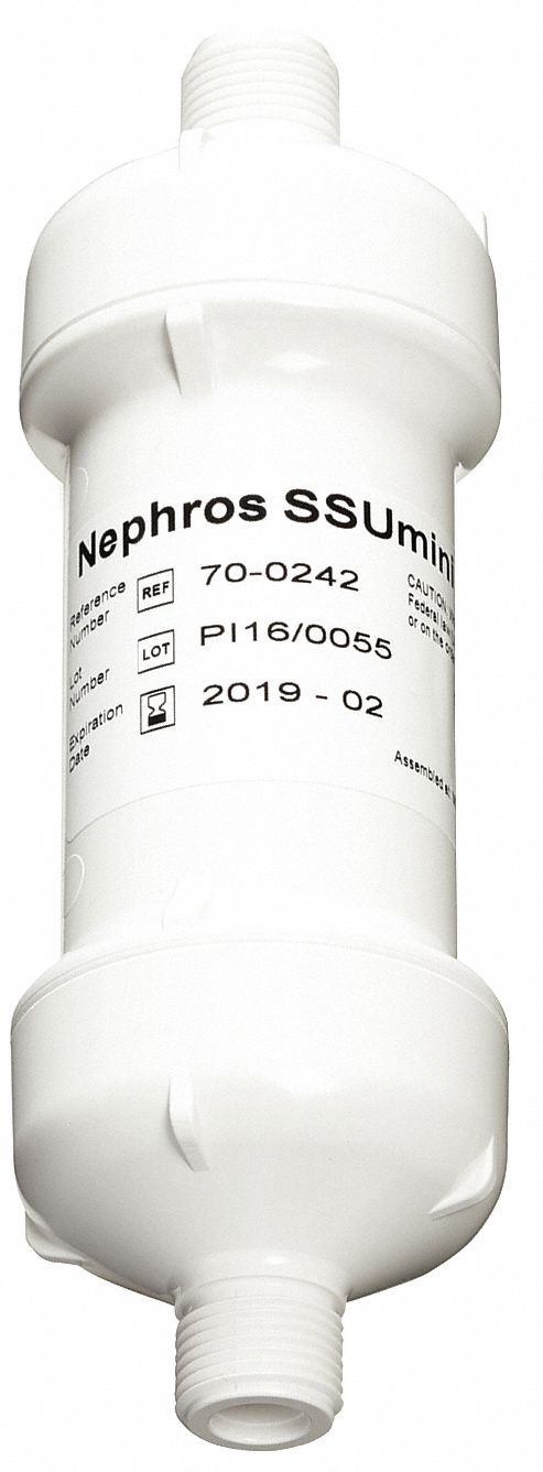 NEPHROS, 0.005 micron, 1 gpm, Inline Water Filter - 55AV47|70-0242 ...