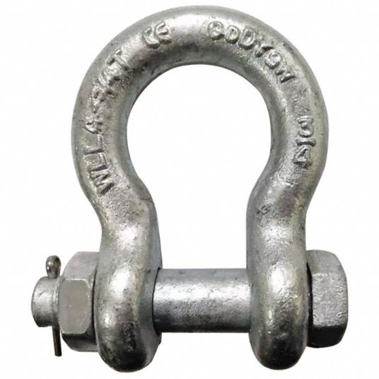 Anchor Shackle, 9,500 lb Working Load Limit, Anchor Shackle - 55AY29 ...