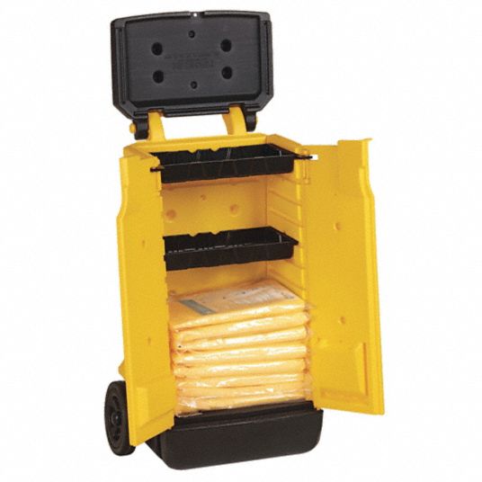 PIG, High Density Polyethylene, 2 Shelves, Empty Spill Cabinet - 55CH34 ...