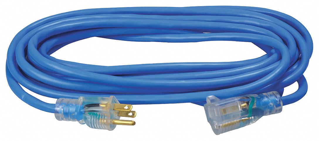 SOUTHWIRE, 25 ft Cord Lg, 14 AWG Wire Size, Extension Cord - 55CW78 ...