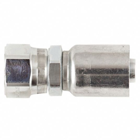 PARKER, Steel x Steel, Straight, Hydraulic Crimp Fitting - 55DE13|1XU43 ...