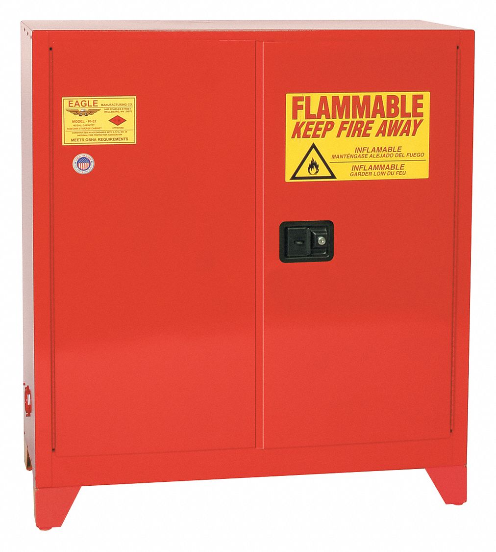 EAGLE, Std with Legs, 40 gal, Hazardous Material Storage Cabinet ...