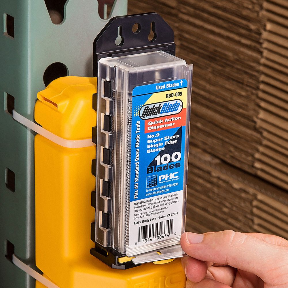 PACIFIC HANDY CUTTER, INC Utility Blade Dispenser: 1 1/2 in Blade Lg, 3 ...