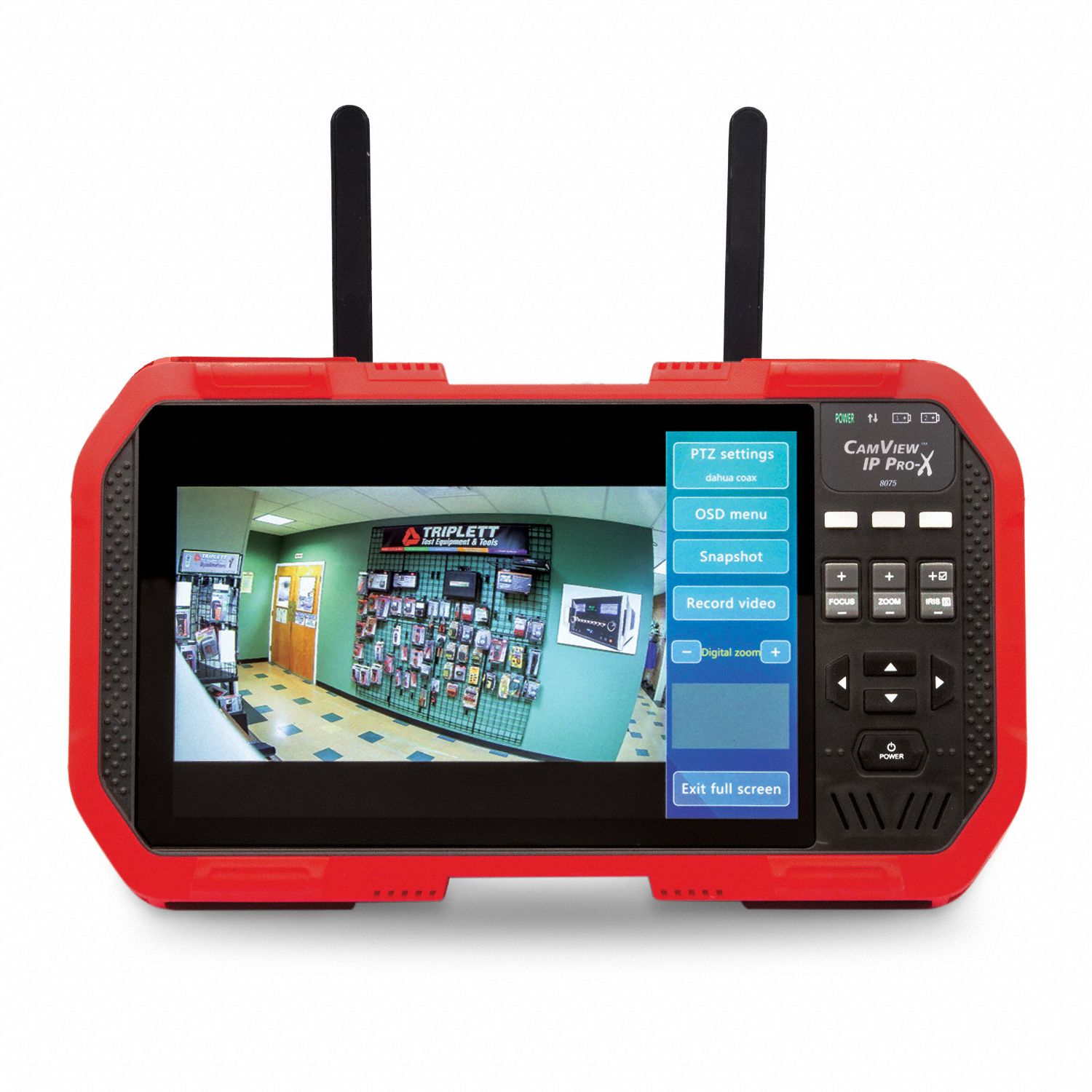 TRIPLETT, PTZ Control Test/Video Transmission, 7 in Display Size, IP ...