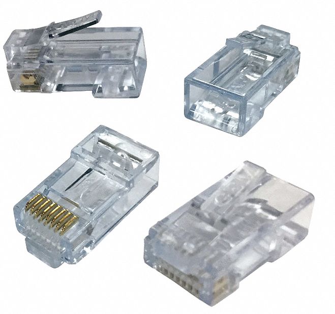 TRIPLETT, Connector RJ45, Solid, Pass Thru Modular Plug - 55EE03|CAT6 ...